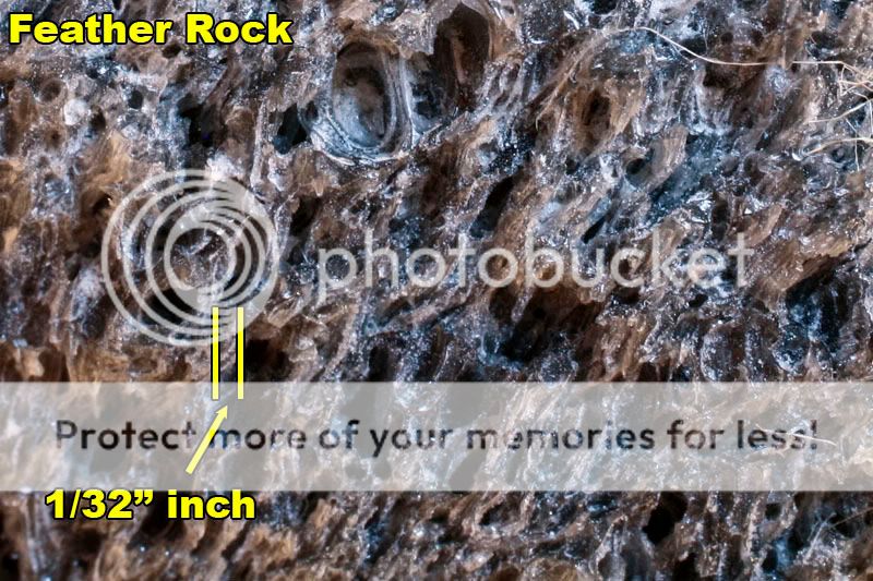 Comparison of Feather Rock and Lava Rock